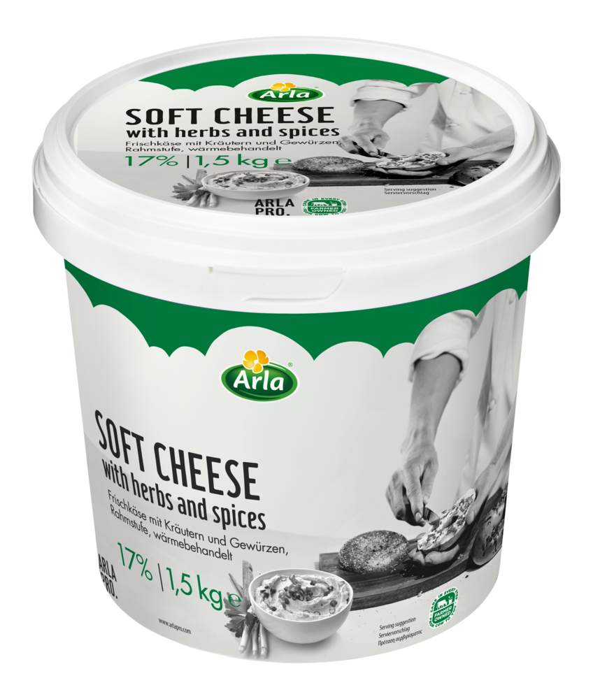 Arla® Pro Serek kremowy z ziołami i przyprawami 1,5 kg | Arla Foods ...